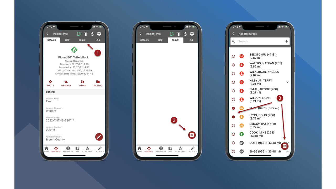 Dispatch Resources on Mobile