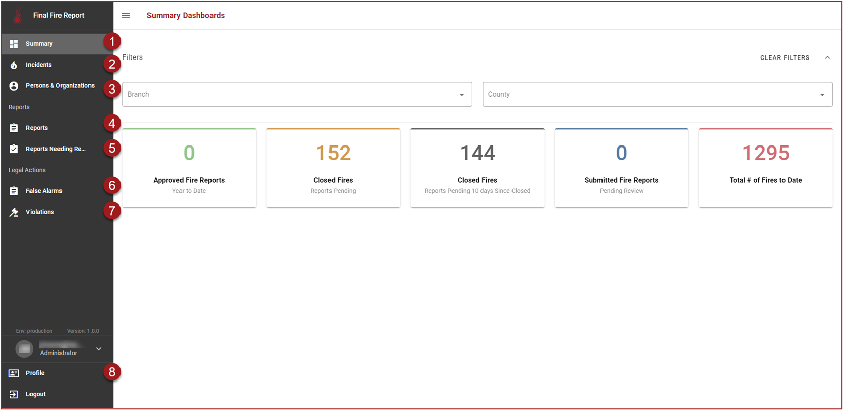 Getting Started in the Final Fire Report Application